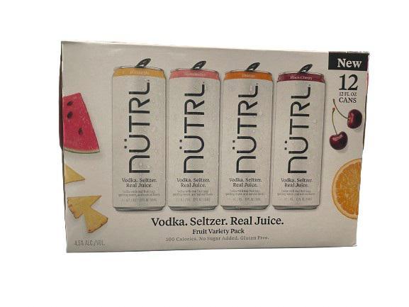 Seltzer NUTRL 12pk Fruit Variety 205015 – Point Wine & Spirits